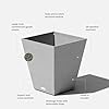 Amazon.com : Veradek Nobleton Indoor/Outdoor Wide Square Planter (Light ...
