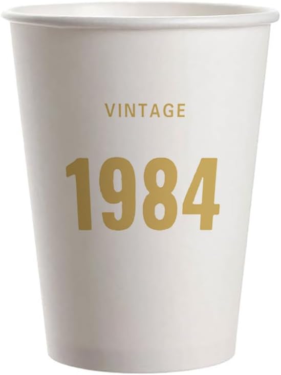 Amazon.com: SharkBliss Vintage 1984 40th Birthday Cups, 20 Pack 9oz ...