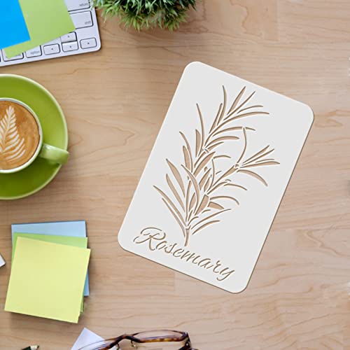 FINGERINSPIRE 9 PCS Leaf Stencils Template 29.7x21cm Plastic Plant ...