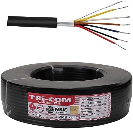 Kathiriyas TRI-COM® 6 Core Load Cell Shielded Copper Wire (50 Meter ...