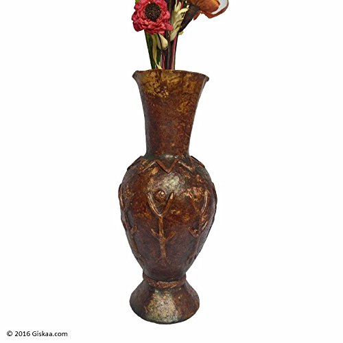 Buy GISKAA Andro Pottery Flower Vase with Traditional Motif Designs ...