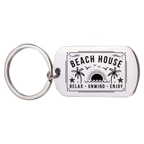 Amazon.com: Beach House Keychain, Gift For New Home, Beach Theme, Beach ...