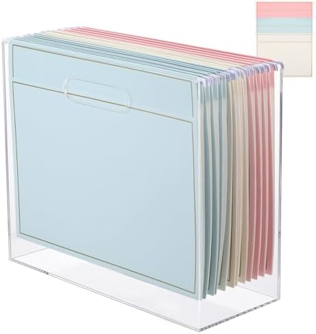 Amazon.com : Estune Acrylic File Folder with Pocket Organizer Hanging ...