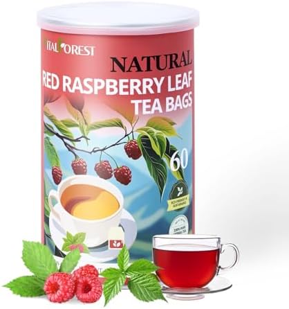 Amazon.com : 60 Red Raspberry Leaf Tea Bags, 3g/Bag, VitalForest Pure ...
