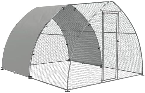 Amazon.com: PawHut Chicken Run, Large Metal Chicken Coop with ...