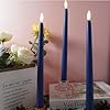 Amazon.com: Ni-JASW Navy Blue Flameless Taper Candles with Remote Timer ...