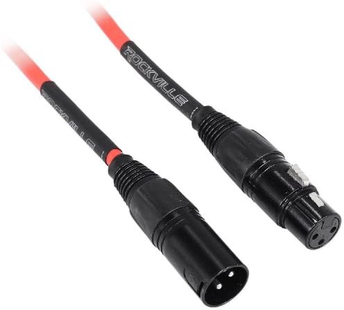 Amazon.com: Rockville RCXFM6P-R Red 6' Female to Male REAN XLR Mic ...
