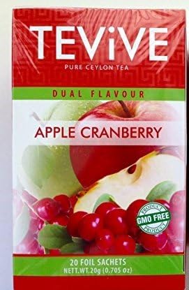 Amazon.com : Tevive Pure Ceylong Tea Apple Cranberry Dual Flavor 20 ...