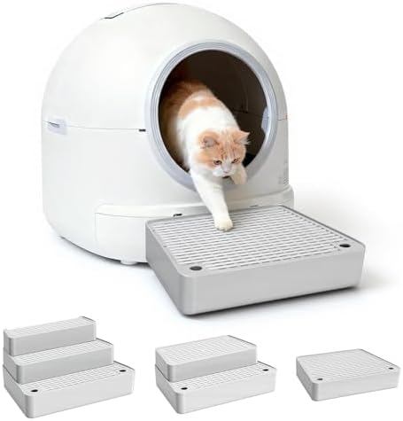 Amazon.com : Colewin Adjustable Cat Litter Box Steps, 3-Step Non-Slip ...