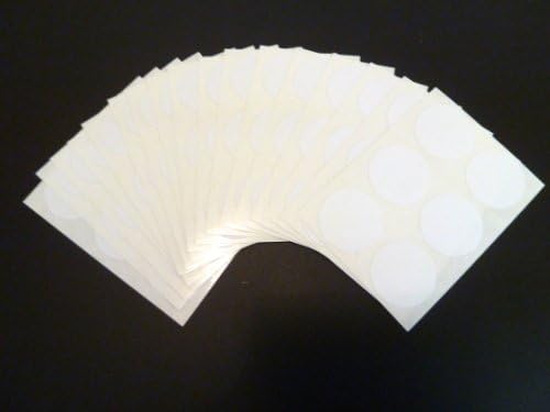 Pack of 150, 15mm Round, White Paper Circle Labels, Removable Low Tack ...