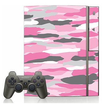 Amazon.com: Pink Camo Skin for Sony Playstation 3 Slim Console : Video ...