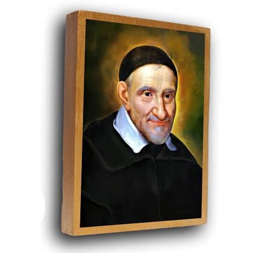 Amazon.com: St Vincent de Paul icon, Saint Vincent altar, Catholic Fine ...
