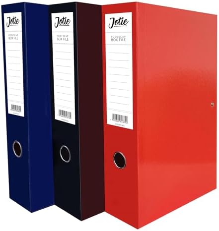 Foolscap Box Files Pack of 3 Black Red Navy Blue Folders for Paperwork ...