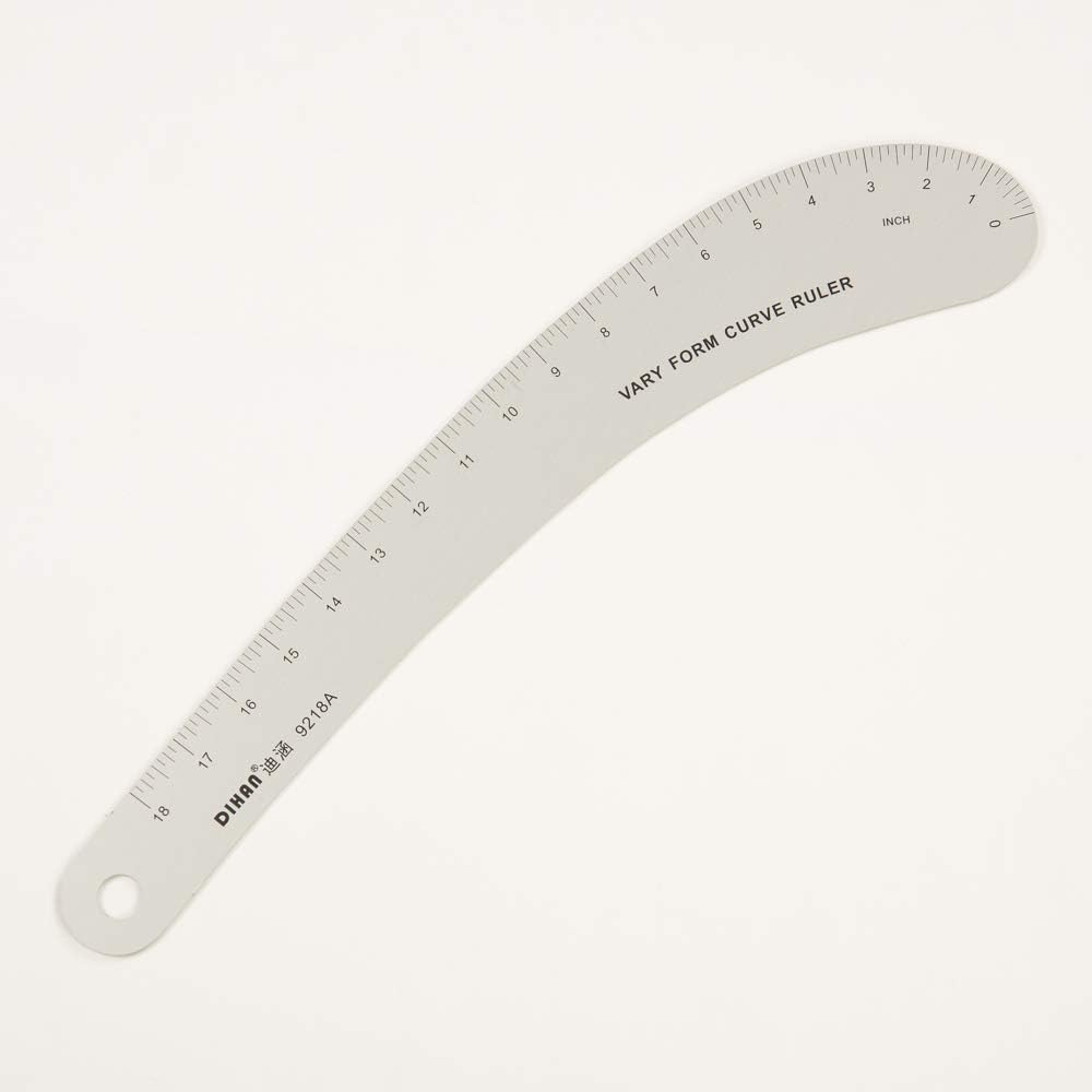 Amazon.com: DIHAN 18" Inch Metal Measuring Solid Aluminum French Curve ...