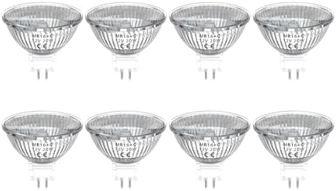 5-Pack Halogen 12V MR16 20W GU5.3 36D 4000Hrs Dimmable Halogen Dichroic ...