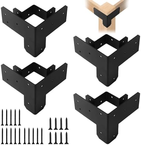 4 PCS Workbench Brackets Kit 3-Way Workbench Corner Brackets Fits 4x4 ...