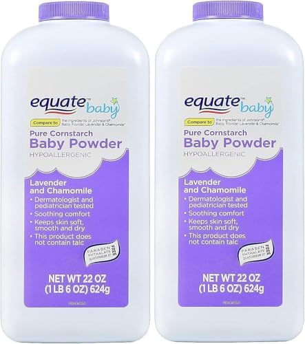 Amazon.com: Lavender and Chamomile Pure Cornstarch Baby Powder (2 Pack ...