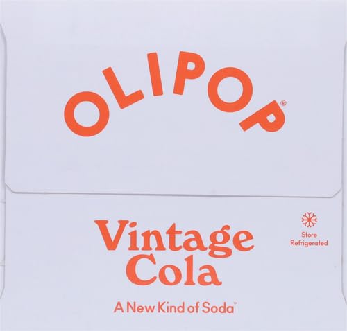 OLIPOP, Vintage Cola – Bebida tónica espumosa sabor clásico de cola, lata de 12 fl. oz, paquete ...