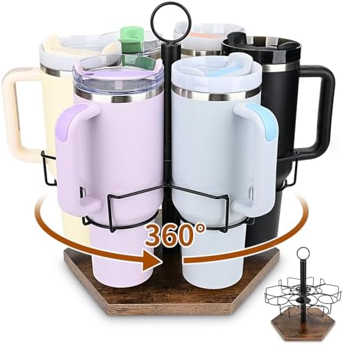 Amazon.com: for Stanley Cup Holder Tumbler with Handle, 360° Rotating ...