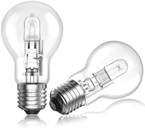 Luxvista G45 E27 Screw Bulb Dimmable, 42W Halogen Bulb, Equivalent to ...