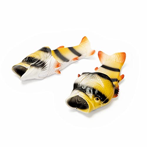 Coddies Fish Flip Flops | The Original Bass Fish Slippers (Striped ...