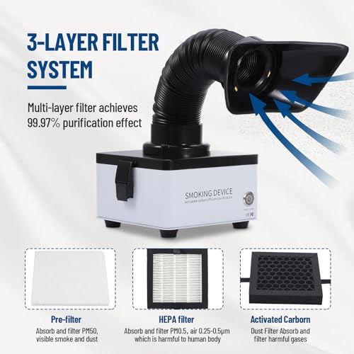 Snapklik.com : Solder Fume Extractor, Strong Suction Hose Fume Smoke ...