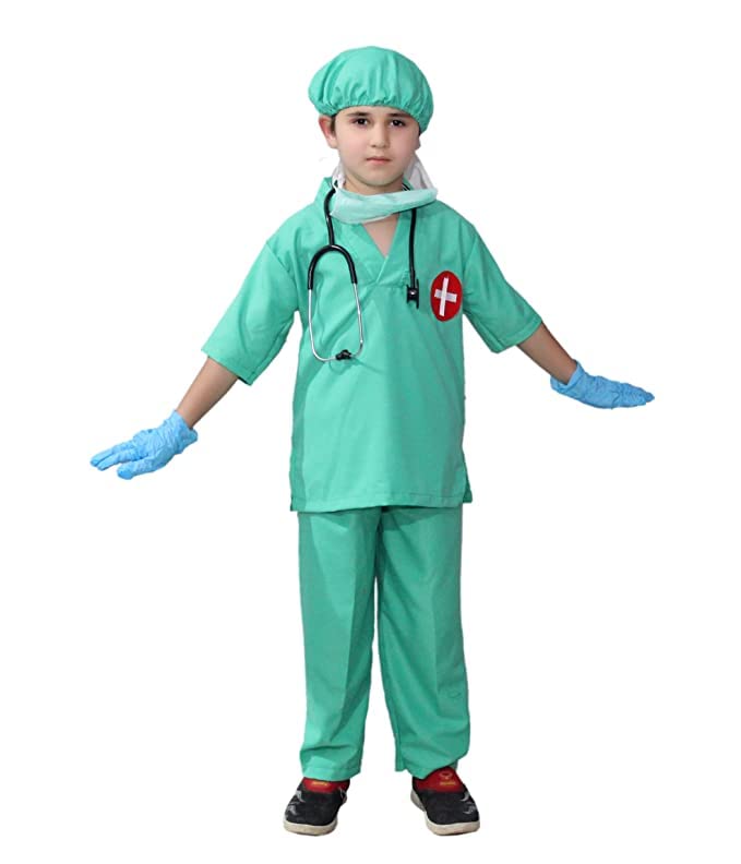 Buy Kaku Fancy Dresses Surgeon Dress for Kids 5-6 Years Doctor Costume ...