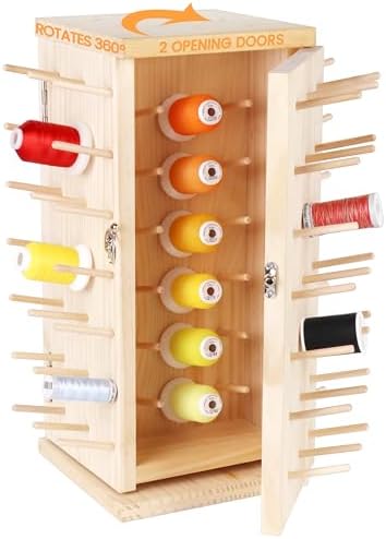 Amazon.com: US Art Supply Premium 120-Spool Thread Holder: Wooden ...