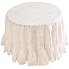 Amazon.com: patdrea Vintage Ruffle Tablecloth for Round Tables ...