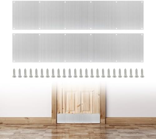 Kcgani 2 Pieces Metal Kick Plate for Bottom of Door, 8 x 36 Inches ...