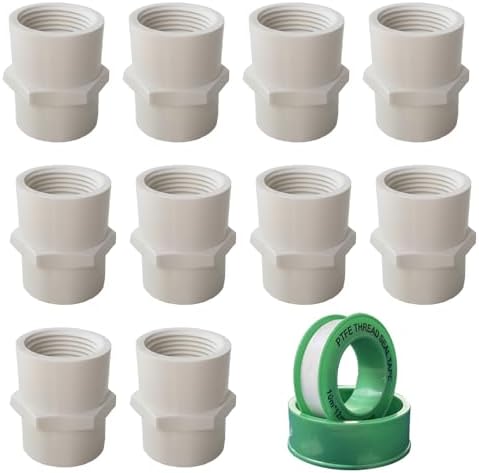 Amazon.com: 10Pcs 1 inch NPT Male Thread PVC Pipe Fitting Adapter ...