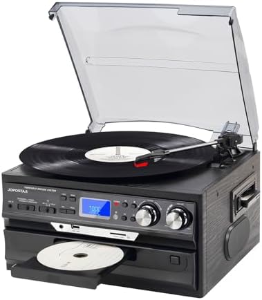 Amazon.com: LoopTone Vinyl Record Player 9 in 1 3 Speed Bluetooth ...