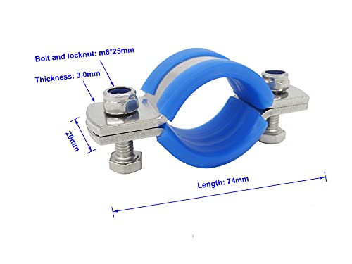 Stainless Steel Heavy Duty Flat Band Pipe Hose Clamp with Rubber ...