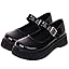 Amazon.com | Meefit Women Wedge Patent Leather Mary Janes Low Heel ...
