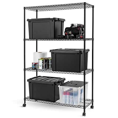 Snapklik.com : IRIS USA 4-Tier Adjustable Heavy Duty Steel Storage Rack