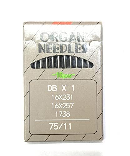 Organ DB Industrial Needles Size 75/11 Embroidery Needle (16X231) (Set ...