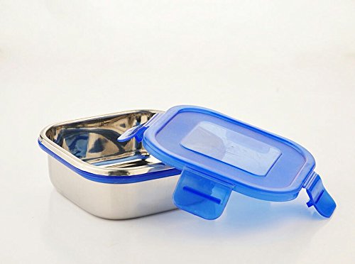 Buy POG Square Stainless Steel Lock Container, 100ml, Blue Online at ...