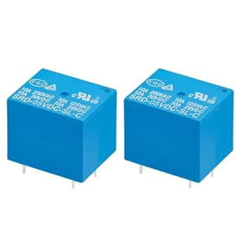 Amazon.co.jp: Weasch 2個 PCB パワーリレー SRD-05VDC-SL-C, DC 5V コイル, 10A ...