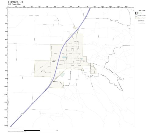 ZIP Code Wall Map of Fillmore, UT ZIP Code Map Not Laminated: Amazon ...