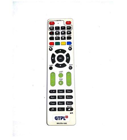 Generic Remote Control Compatible for GTPL HD Setup Box with 1 Month ...