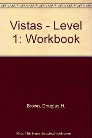 Amazon.co.jp: Vistas an Interactive Course in English Level 1 Workbook ...