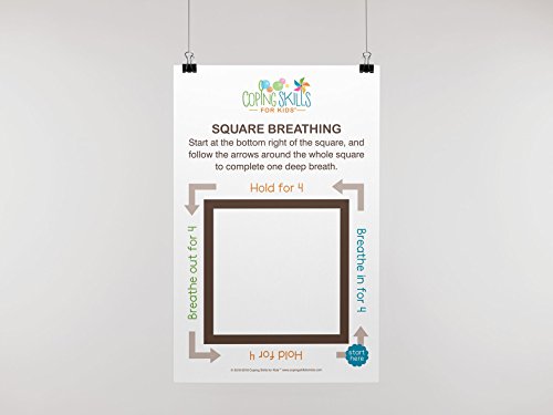 Snapklik.com : Coping Skills For Kids Square Deep Breathing Poster