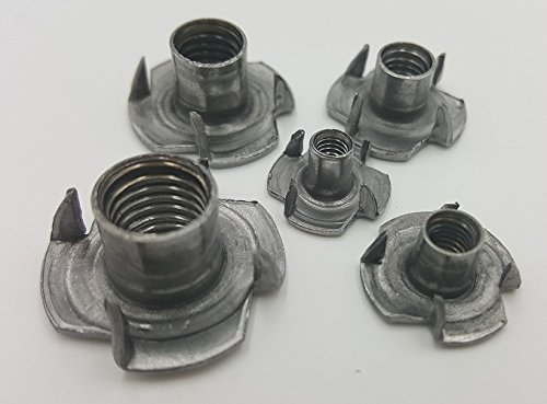 10pcs x Four Pronged T Nuts Captive Threaded Inserts/Wood Furniture ...