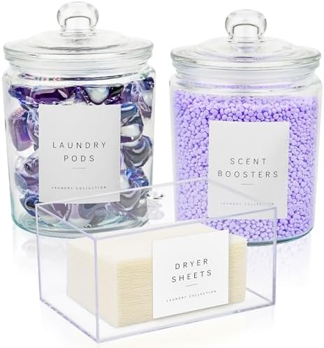 Amazon.com: Laundry Room Organization and Storage Set of 3 with Laundry ...