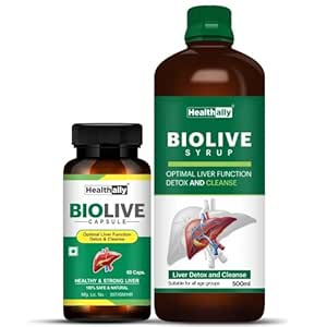 Buy Healthally Ayurvedic Biolive Liver Care Syrup Capsule,Fatty Liver ...
