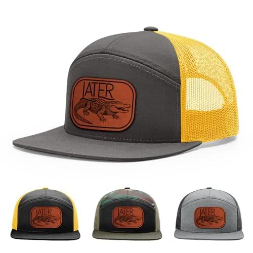 Amazon.com: Later Gator, Funny Alligator Hat, 168 Style Trucker Leather ...