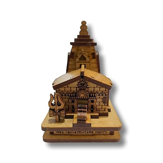MAPPERZ Wooden Kedarnath Temple Souvenir Decorative Showpiece Car ...