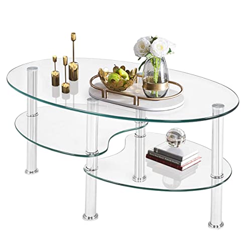 Glastisch Oval Wohnzimmer
