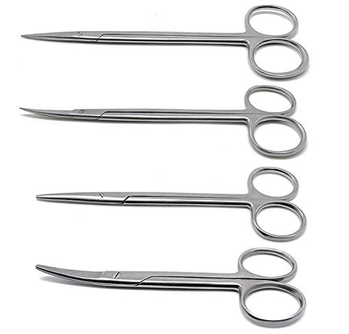 Forgesy Surgical Scissors Straight & Curved Metzenbaum Blunt 6 Kelly ...