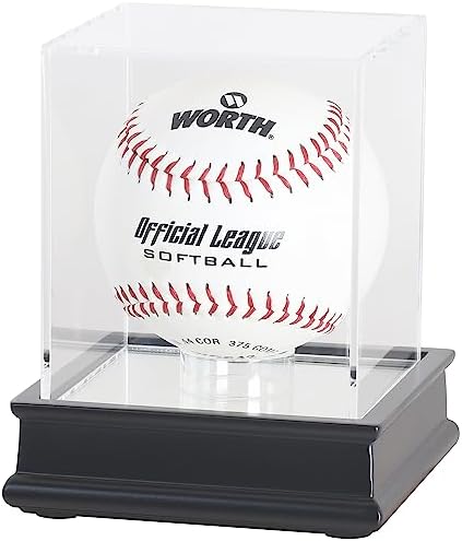 Amazon.com: Arcylic Softball Display Case Baseball Display Case Stand ...